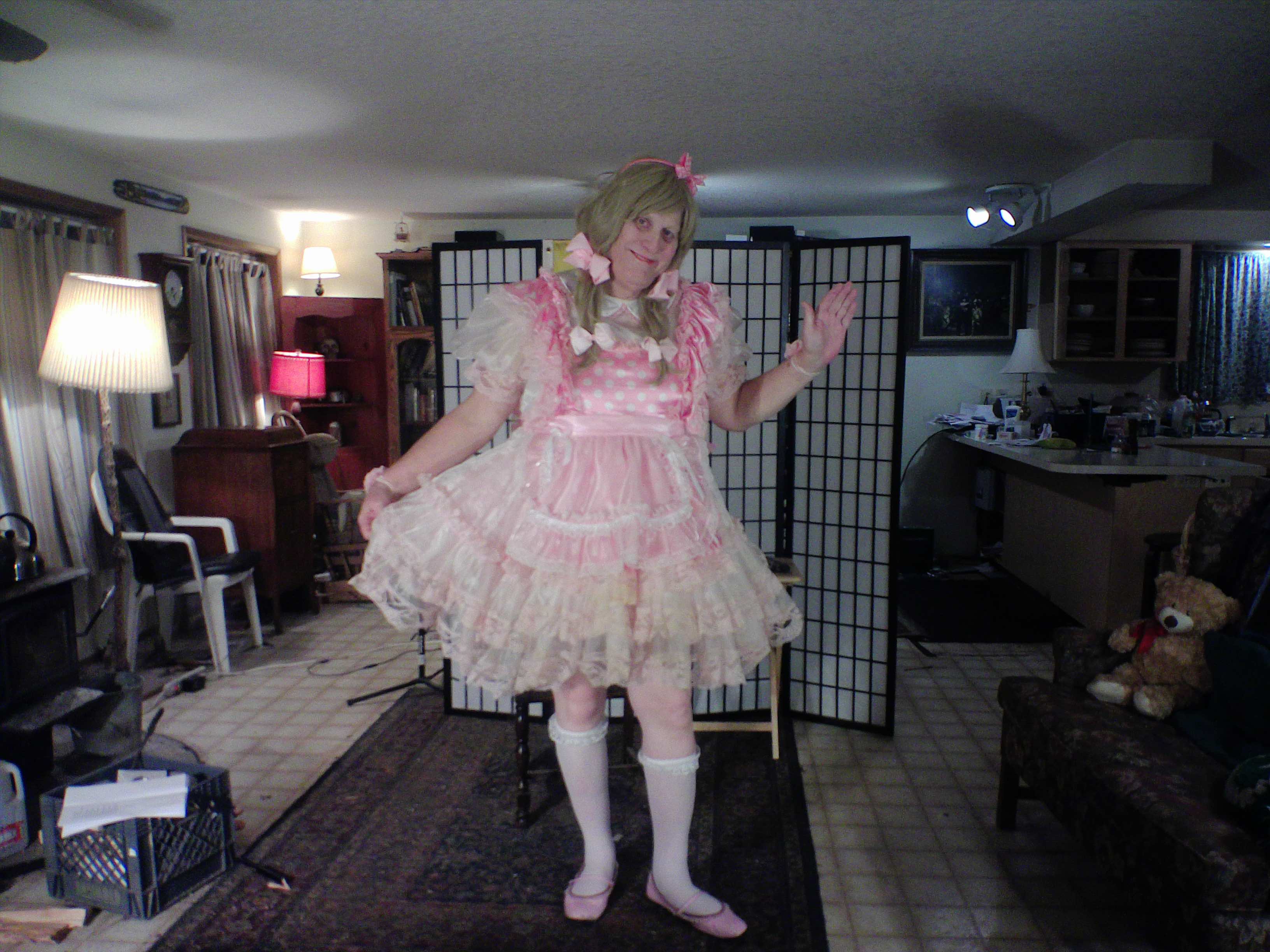 pink polka-dot and rather prissy