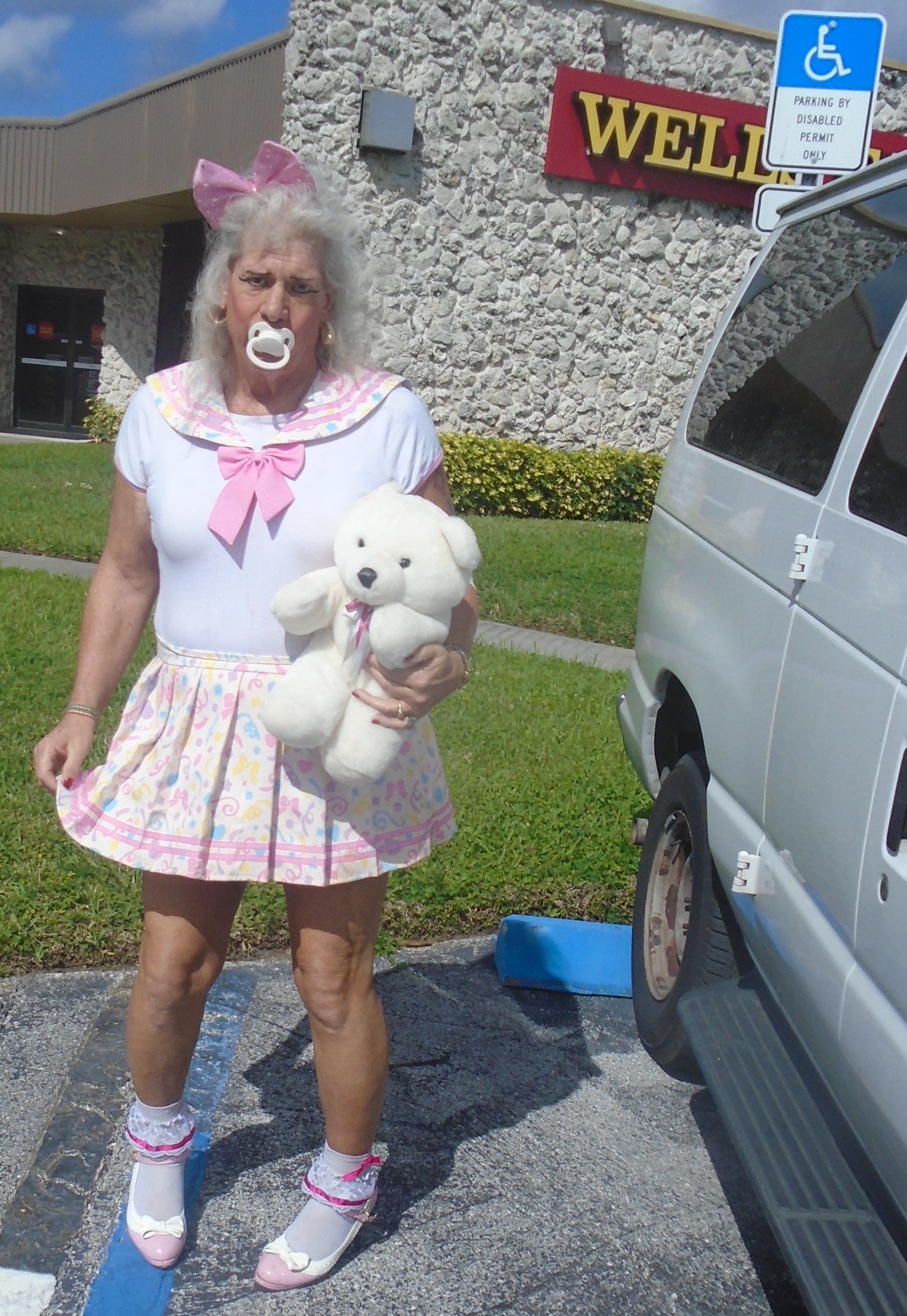 sissy little girl pansy in public