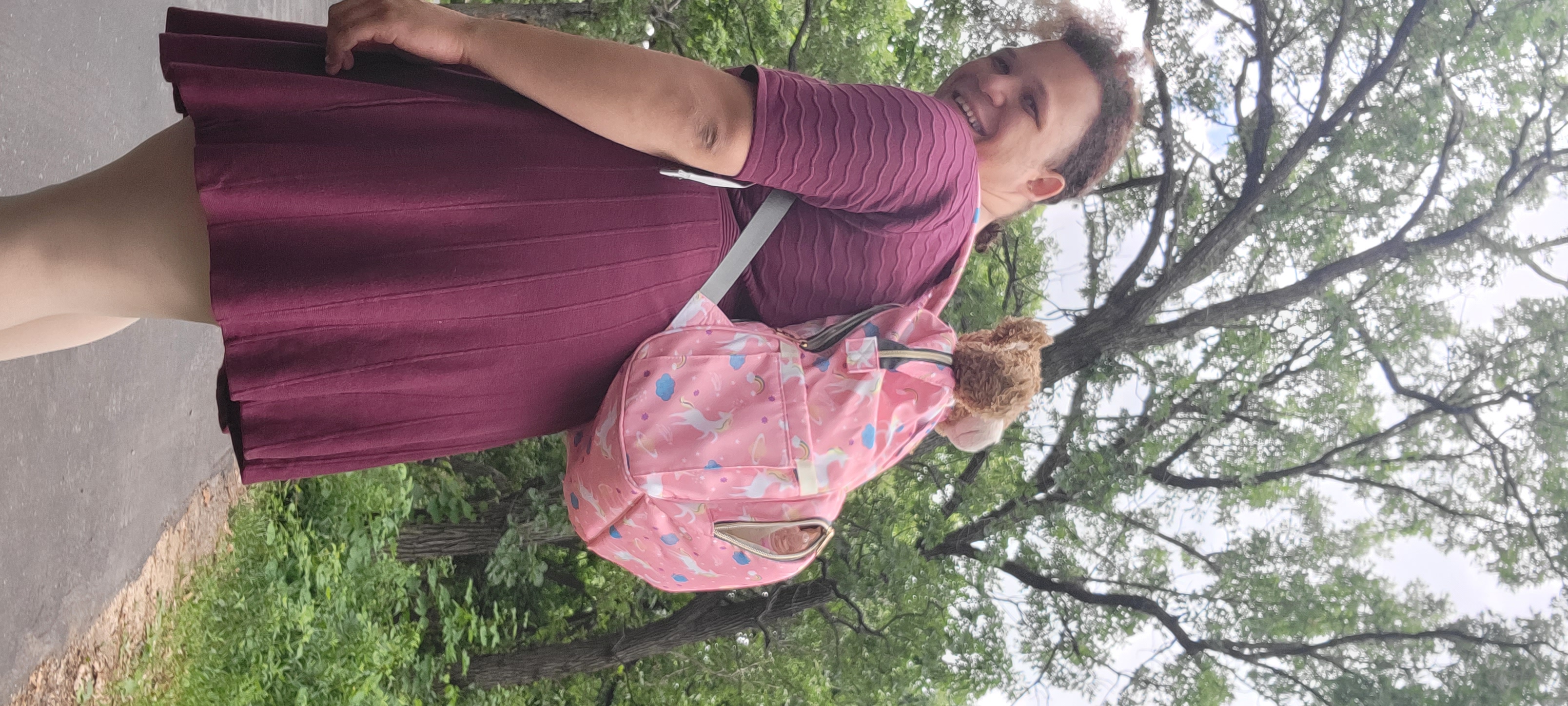 hike in the park wif my diapey bag
