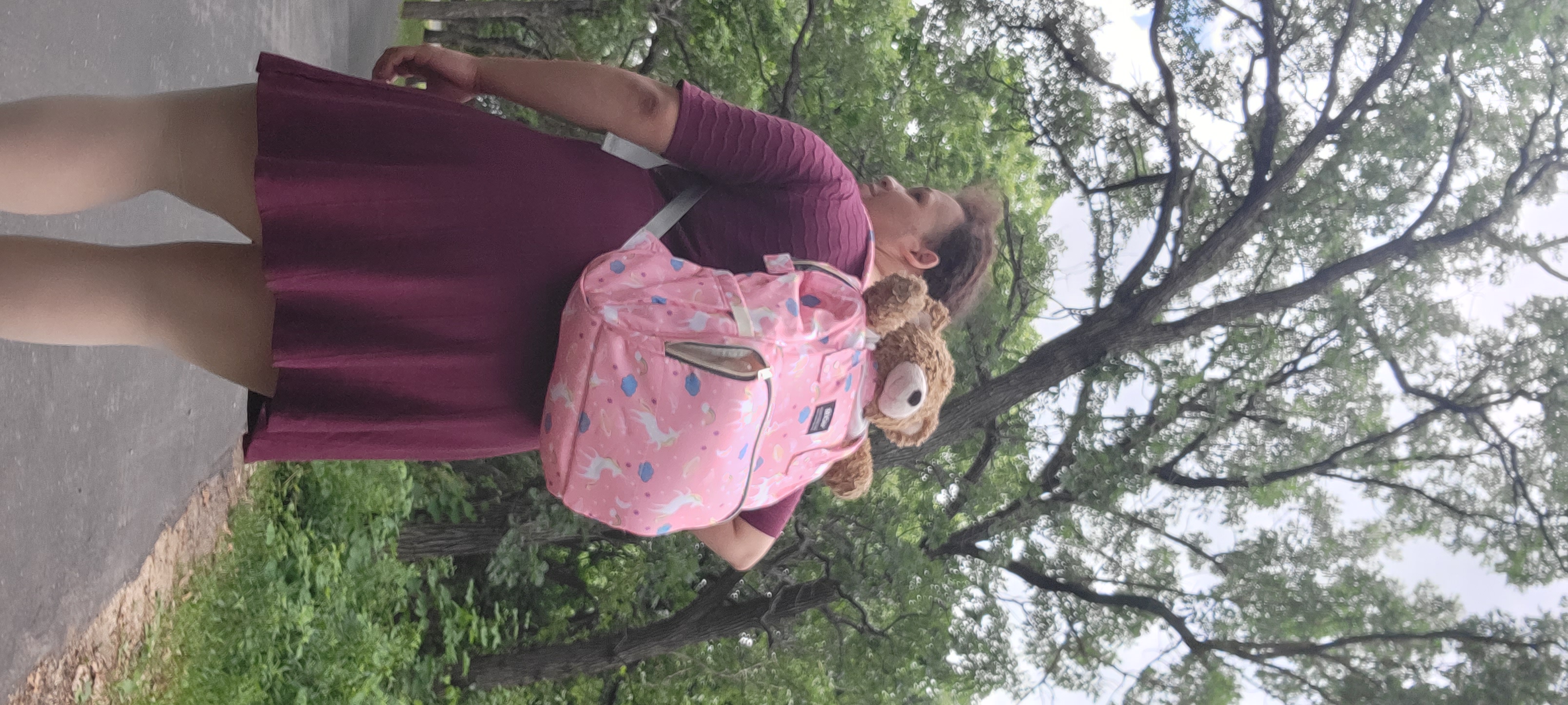 hike in the park wif my diapey bag